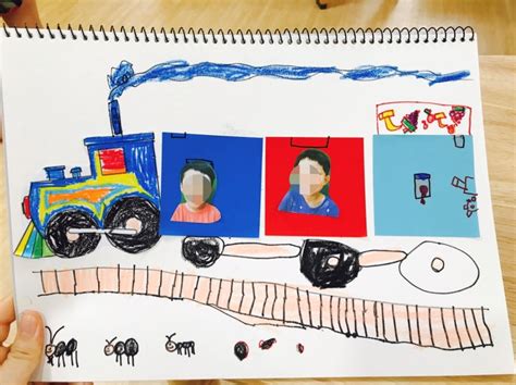 교통기관 색종이로 기차 그림 그리기 네이버 블로그