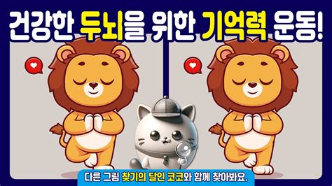 다른그림찾기 068건강한 두뇌을 위한 기억력 운동 두뇌운동치매예방 Youtube