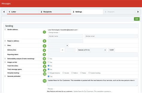Message Settings Support Site