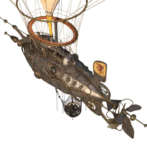 3d Steampunk Steam Dieselpunk Airship Model Turbosquid 1377743
