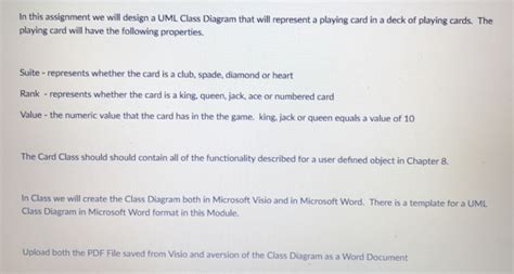 Solved N This Assignment We Will Design A UML Class Diagram Chegg