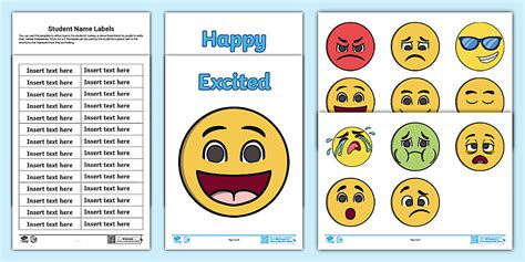😊 Emoji Classroom Feelings Chart Twinkl Resources