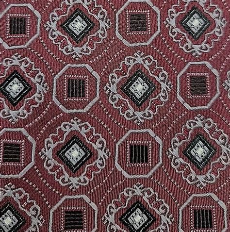 Vtg Jos A Bank Signature Collection Red Geometric 100 Silk Luxury