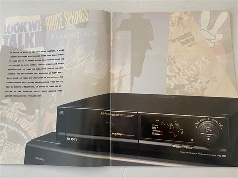 1992 Sony Vhs Videocassette Recorder Vcr Player Original Brochure Book