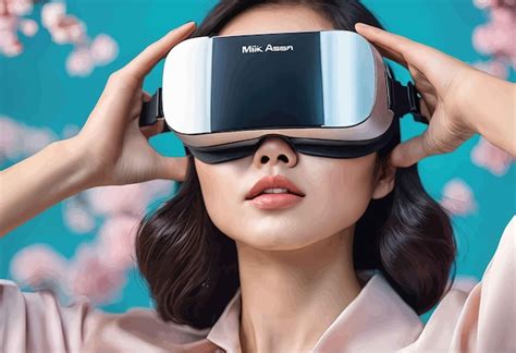 Premium Vector Woman Wearing Vr Headsetwoman Wearing Vr Headsetasian Woman Wearing Vr Glasses