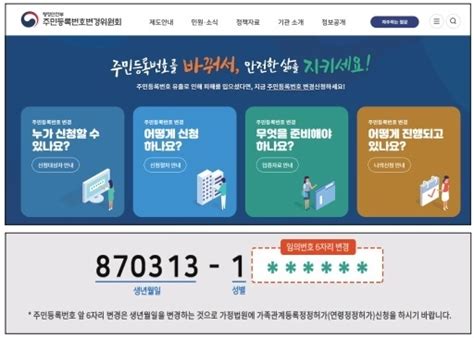 유출된 주민등록번호로 피해를 봤다면 온라인으로 주민등록번호 변경신청 해보세요