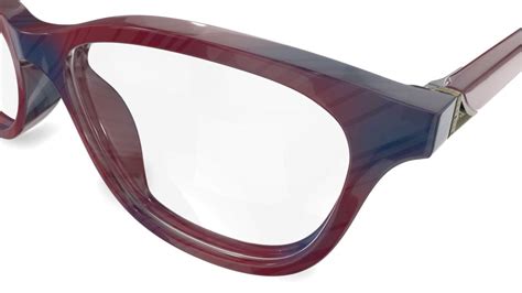 Specsavers Womens Glasses Ruby Purple Rectangle Plastic Cellulose Propionate Frame 369