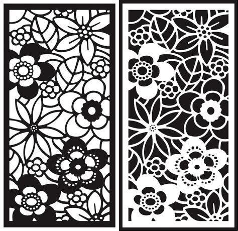 Premium Vector Vector Cutting Laser Motif Partition Fences Facade