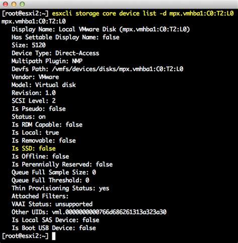 Quick Tip Marking An HDD As SSD Or SSD As HDD In ESXi