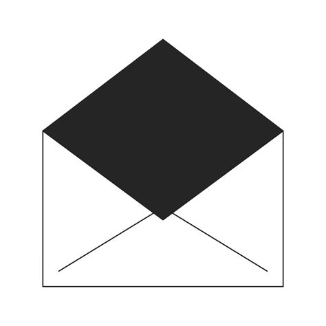 Open Envelope With Black Inside Flat Monochrome Isolated Vector Object Envelope Design Mail Open Envelope With Black Inside Flat Monochrome Isolated Vector Object Envelope Design Mail