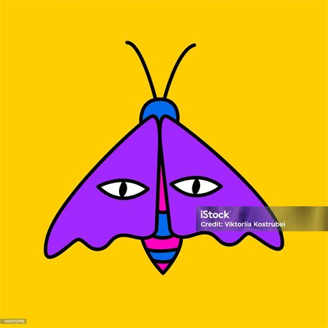 사이키델릭 트리피 벡터 낙서 그림 미친 환각 인쇄 사이키델릭 스티커 트리피 70 년대 1960 1969 년에 대한 스톡 벡터 아트 및 기타 이미지 1960 1969 년