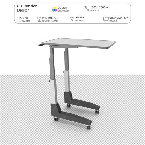 Premium Psd Hospital Bedside Table 3d Modeling Psd File