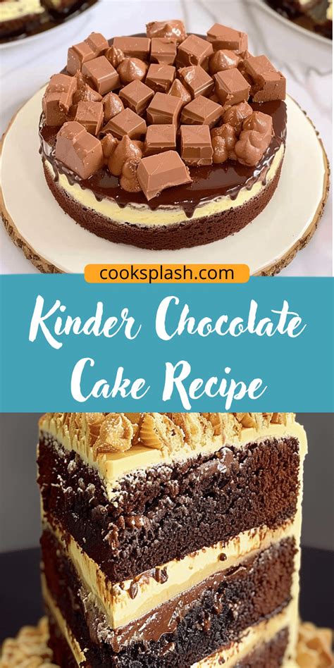 Kinder Chocolate Cake Recipe Cook Splash