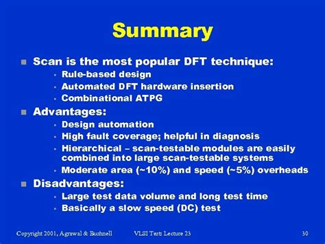 Lecture Design For Testability DFT Full Scan Chapter