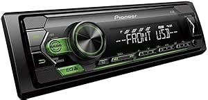 Pioneer MVH-S120UBG 1-DIN receiver with green illumination, USB and ...