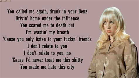 Letra De Billie Eilish Happier Than Ever