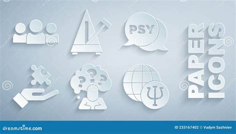 Set Head With Question Mark Psychology Psi Solution To The Problem Metronome Pendulum And