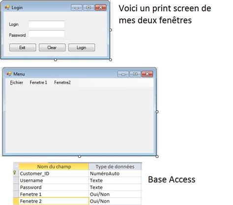 VB NET Login Password Gestion Des Droits Pour La Visualisation Dans Une Application VB NET