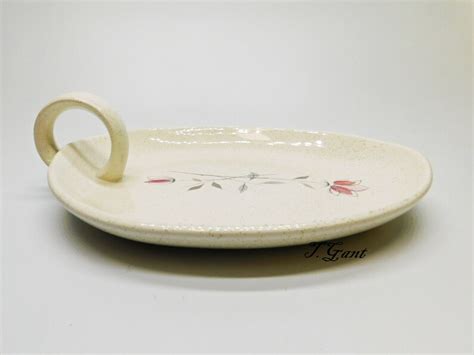 Franciscan Pottery 7 Single Handled Serving Dish Duet Rose Gladding