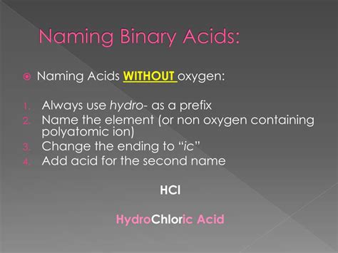 Ppt Naming Acids Powerpoint Presentation Free Download Id1951715