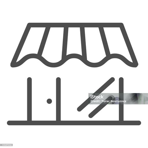 쇼핑 외관 라인 아이콘 베이커리 개념 흰색 배경에 베이킹 숍 건물 기호 모바일 개념 및 웹 디자인에 대 한 개요 스타일에 빵