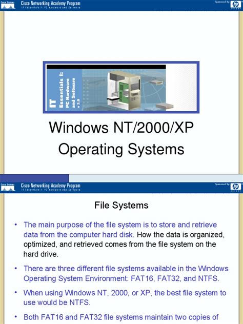module 6 windows nt 2000 xp operating systems pdf file system