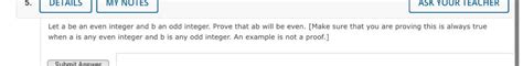 solved let a ﻿be an even integer and b ﻿an odd integer