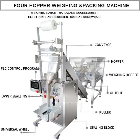 Multi Head Packing Machine For Granules Powders And Hardware