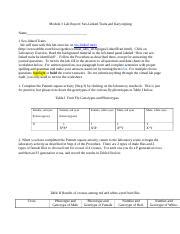Module Lab Docx Module Lab Report Sex Linked Traits And Karyotyping Name I Sex Linked