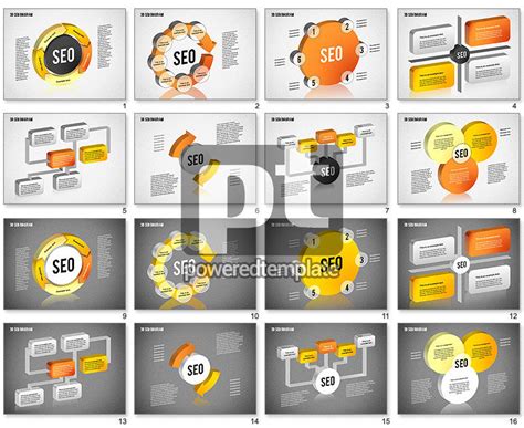 D SEO Process Diagram Presentation Template For Google Slides And PowerPoint