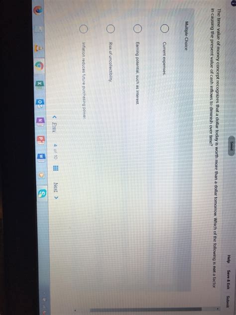 Solved Help Saveand Exit Submit Time Value Of Money Concept
