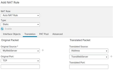 Dynamic Auto Nat For Inside Hosts And Static Nat For An Outside Web Server
