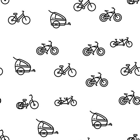 Bike Transport And Accessories Vector Seamless Pattern 10146031 Vector Art At Vecteezy