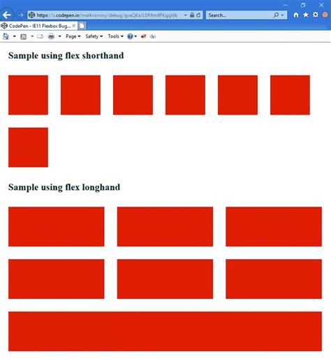Ie11 Flexbox Bug Flex Basis With Calc When Using Flex Shorthand Mark Conroy