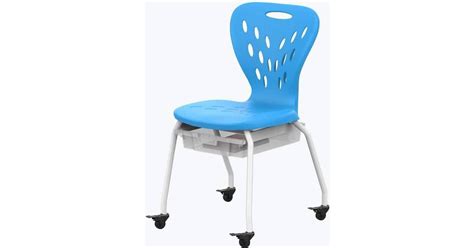 Luxor Stackable School Chair With Wheels And Storage Whiteblue • Price