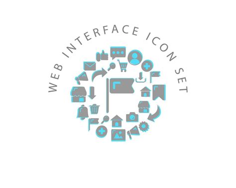 Web Interface Icon Set Design On White Background 10723718 Vector Art At Vecteezy