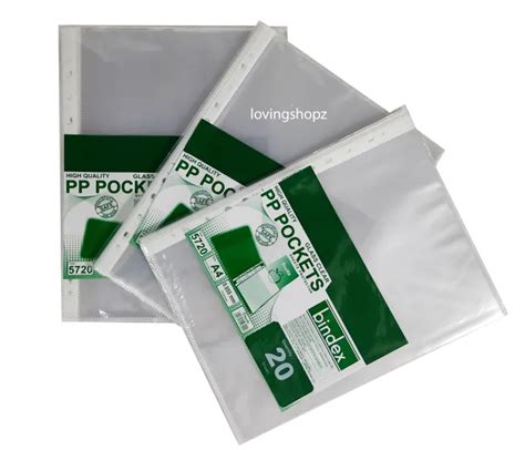 Pp Pockets Bindex Ukuran A4 Plastik Pocket File Bindex A4 Pp Pocket
