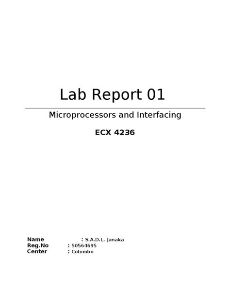 Micro Lab1 Report Pdf Emulator Source Code