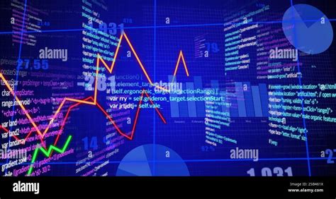 Financial Data And Coding Image Over Fluctuating Stock Market Graph And Charts Stock Photo Alamy