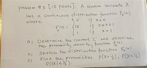 Solved Problem Points A Random Variable X Has A Chegg