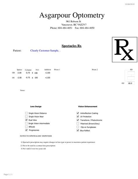 How To Read An Eye Prescription For Glasses Or Contacts Clearly