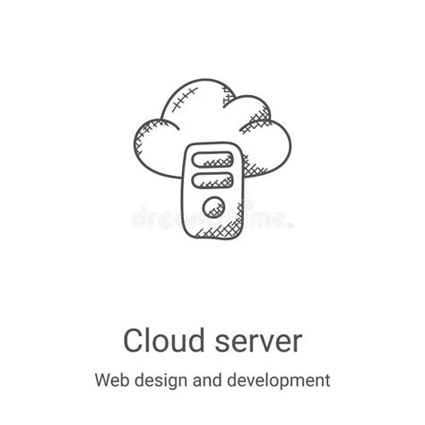 Server Icon Vector From Tech Support Collection Thin Line Server Outline Icon Vector