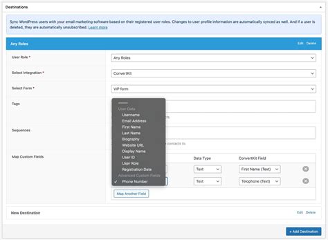 Sync Advanced Custom Fields To CRM Email Marketing Software