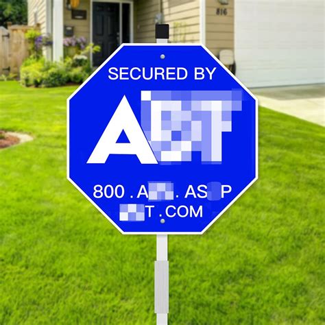 Vikiyama Security Signs For Yard Security Yard Sign With Stake 10”x28” Metal