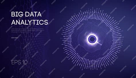빅 데이터 시각화 배경 3d입니다빅 데이터 연결 배경입니다 사이버 기술 Ai 기술 유선 네트워크 미래형 와이어프레임 데이터 시각화 벡터 일러스트 레이 션 인공 지능