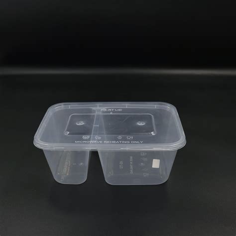 กล่องอาหาร Pp 2 ช่อง ขนาด 750 Ml แบบเหลี่ยม Appackaging