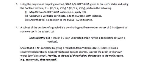 3 Using The Polynomial Mapping Method 3sat