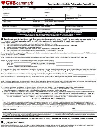 Cvs Caremark Prior Authorization Form Pdf Free Download Pdfseva®