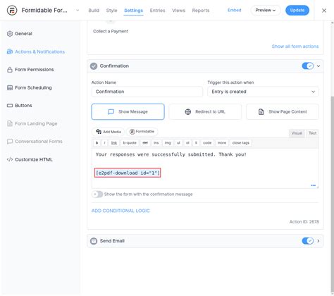 Formidable Forms Pdf Generator Documentation E2pdf Export Pdf Tool For Wordpress