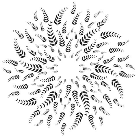 Premium Vector Geometric Flower Design In Black And White